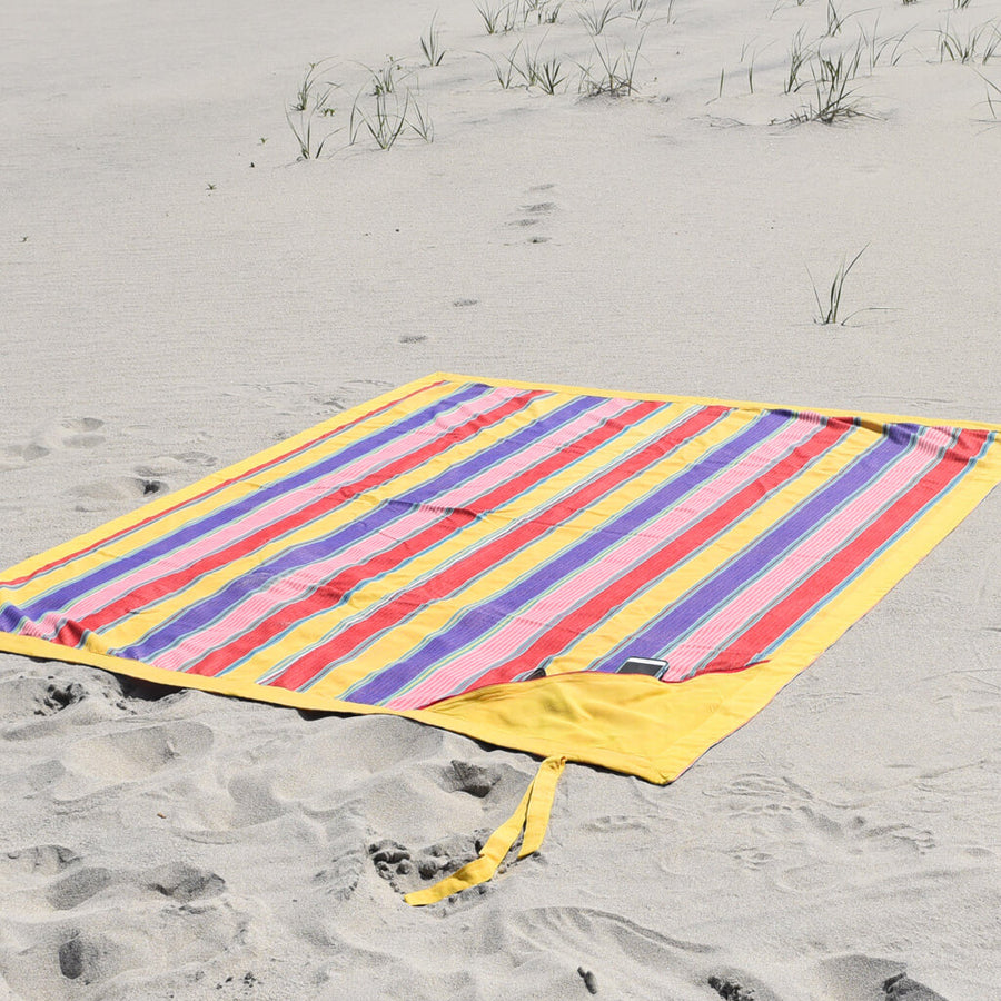 Cotton Beach Throw | Carousel Stripe - Mayamam Weavers